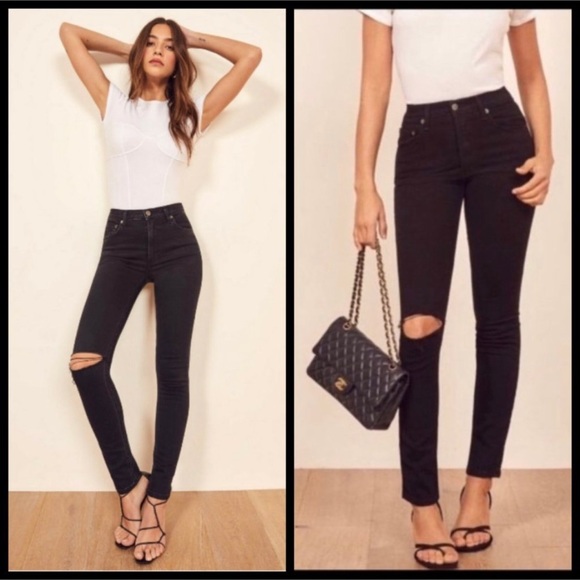 Reformation | Jeans | Reformation Serena High Skinny Crop Jeans Faded ...
